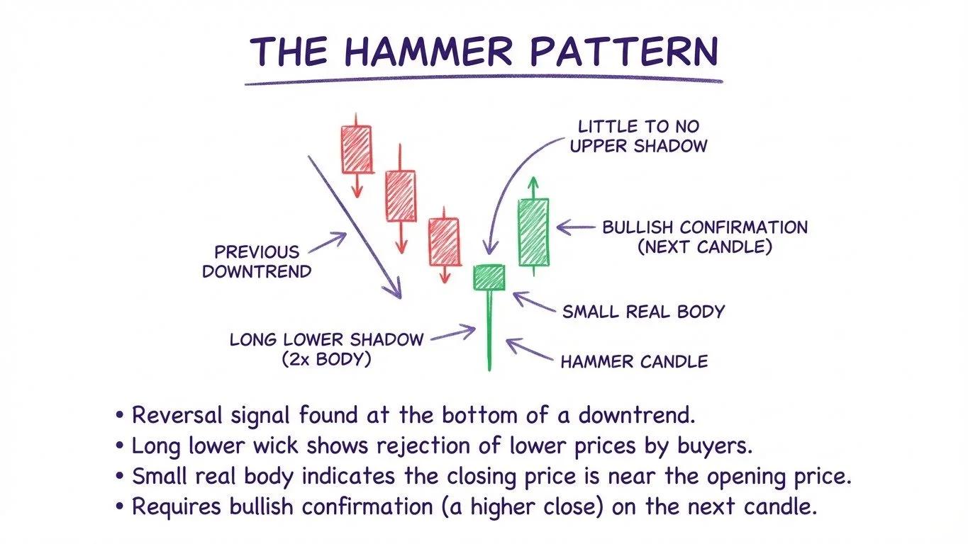 Hammer Candlestick Pattern: How to Spot, Confirm & Trade It.